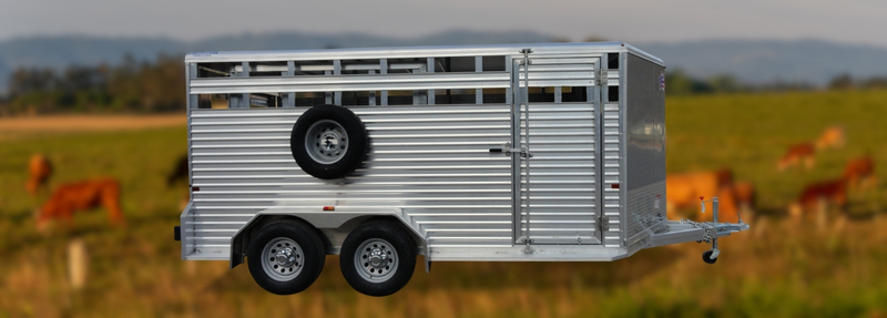 Frontier Brand Pumper Pull Aluminum Livestock Trailer